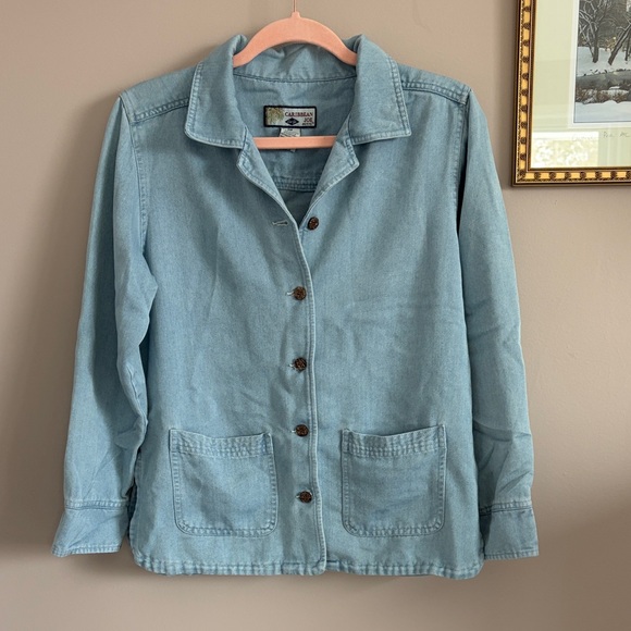 Caribbean Joe | Jackets & Coats | Vintage Caribbean Joe Chambray Denim ...